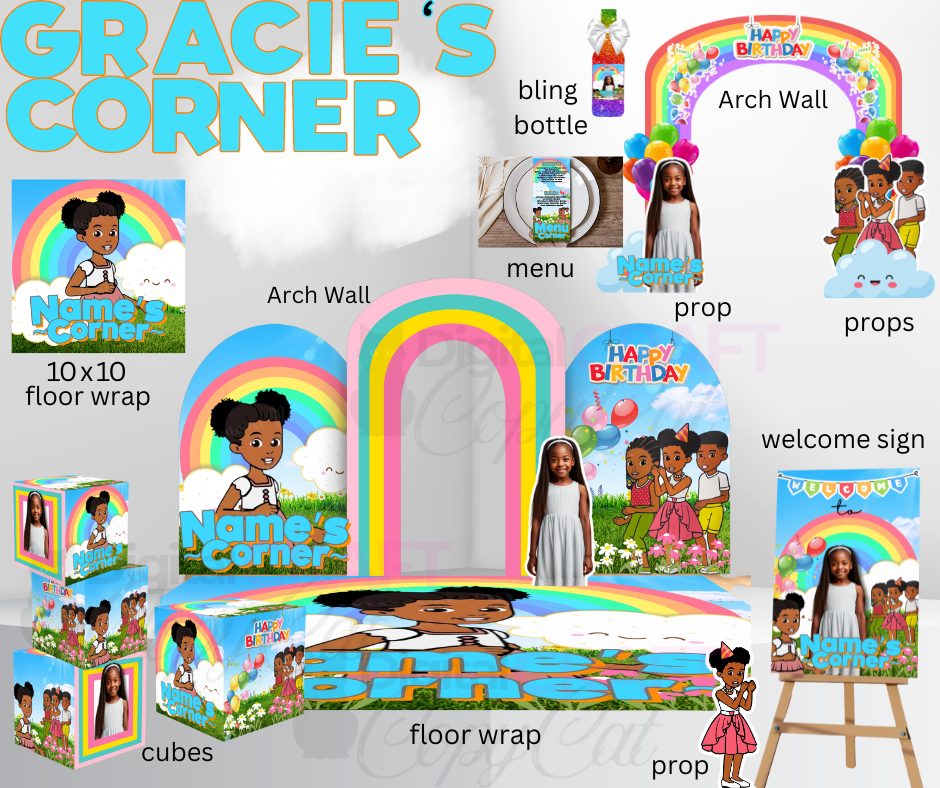 Gracie's Corner Designer Party Template Bundle (12 Editable Designs an ...
